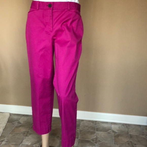 Talbots | Pants & Jumpsuits | Talbots Hot Pink Crop Pants | Poshmark